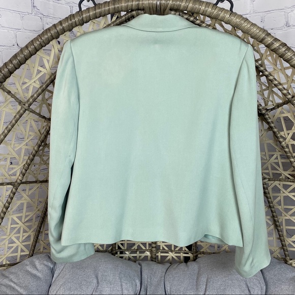 Talbots | Jackets & Coats | Talbots 0 Silk Blazer Mint | Poshmark